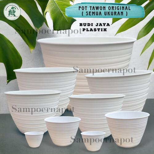 Jual POT BUNGA TANAMAN MOTIF TAWON PUTIH BUDI JAYA PLASTIK - TAWON ...