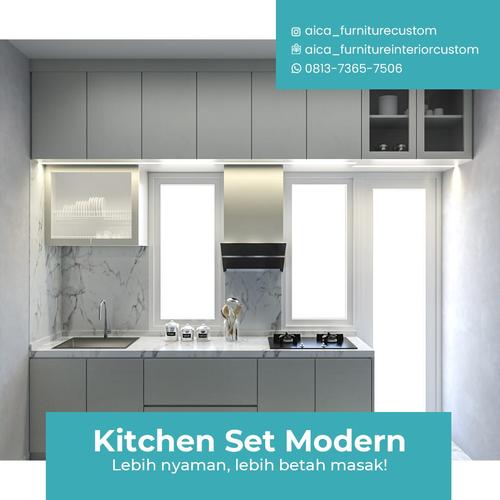 Jual kitchen set modern hpl - Kab. Bogor - Aica furniture | Tokopedia