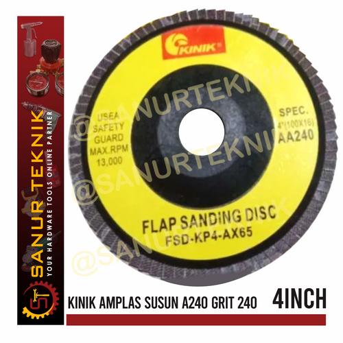 Jual KINIK Flap Sanding Disc / Amplas Susun 4" 4 inch 4in A240 Grit 240 ...