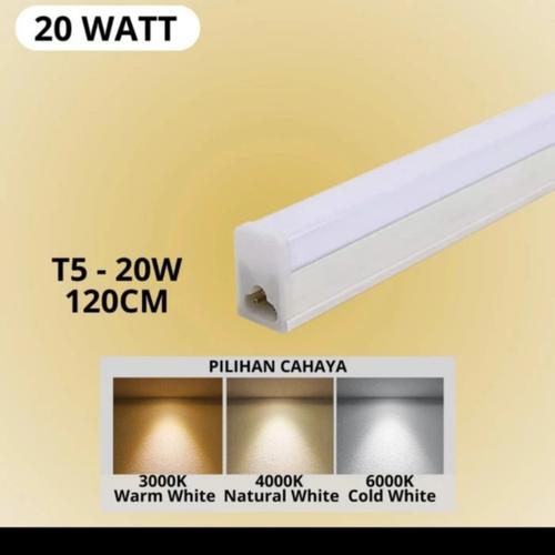 Jual LAMPU TL LED T5 NEON 60CM 90CM 120CM 10W 15W 20W KABINET LEMARI PLAFON - T5 60CM 10 WAT ...