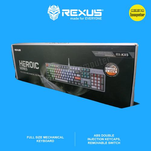 Jual Rexus Heroic KX5 / KX-5 Fullsize Mechanical Gaming Keyboard Full ...