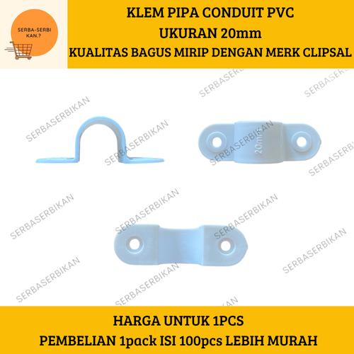 Jual KLEM PIPA LISTRIK CONDUIT PVC UKURAN 20mm MIRIP CLIPSAL - Kota ...