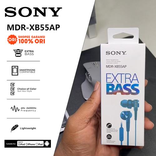 Jual Earphone Sony MDR-XB55AP Handsfree In-Ear EXTRA BASS With ...