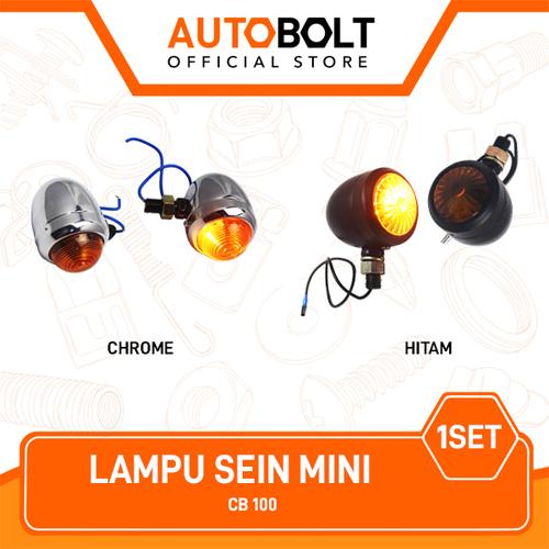 Jual Lampu Sein Model CB100 CB 100 Lama Sen Mini Kuping Hitam Chrome 1 ...