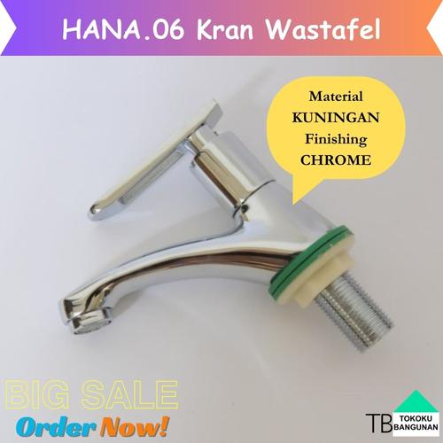 Jual HANA.06 Kran Air Wastafel keran cuci tangan engkol putar kuningan ...