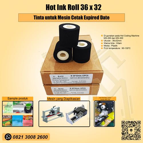 Jual Hot Ink Roll Tinta Coding Cetak Expired Date Tanggal Kode Produksi ...