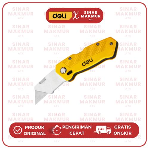 Jual Utility Knife/Cutter Kayu Aluminium SK2 Auto-lock Deli EDL006Z ...