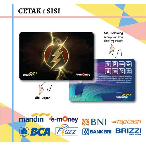 Jual KARTU EMONEY MANDIRI BCA BNI BRI Superhero Logo Flash - 1 SISI ...