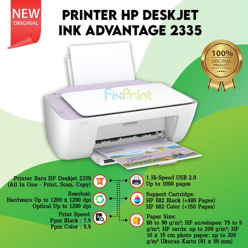 Jual Printer Deskjet HP 2335 2336 2337 With Cartridge 682 Pengganti HP ...