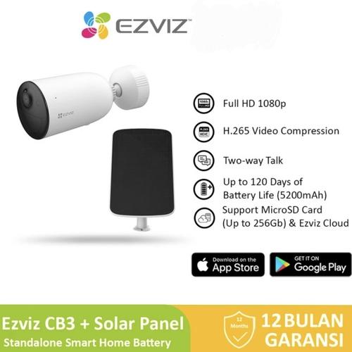 Jual EZVIZ CB3 2MP Smart Home IP Outdoor CCTV + Solar Panel Battery ...