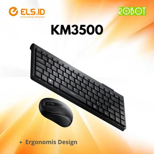 Jual Keyboard Mouse Bundle Wireless Robot KM3500 - Kota Semarang - ELS ...