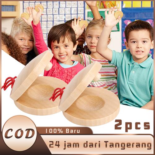 Jual 2pcs Kastanyet Kayu Kastanet Alat Musik Perkusi Wood - Kota ...
