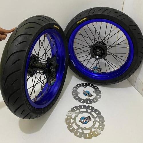 Jual Sepaket Velg SET Supermoto Klx 150 L S BF CRF WR - D-Tracker Plus ...