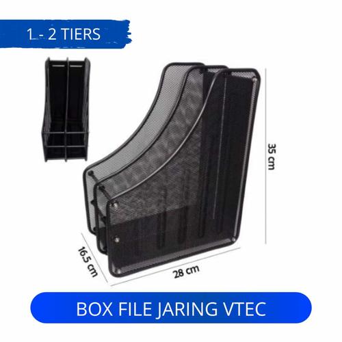 Jual Box File Jaring Besi Vtec 1 2 Sap Magazine Case Desk Organizer - 2 ...