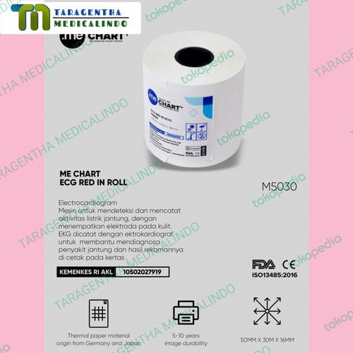 Jual Kertas EKG 50mm x 30m / EKG PAPER 1 CHANNEL - Kota Bekasi ...