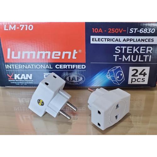 Jual STOP KONTAK COLOKAN LISTRIK / STEKER T MERK LUMMENT - ST 6830 ...