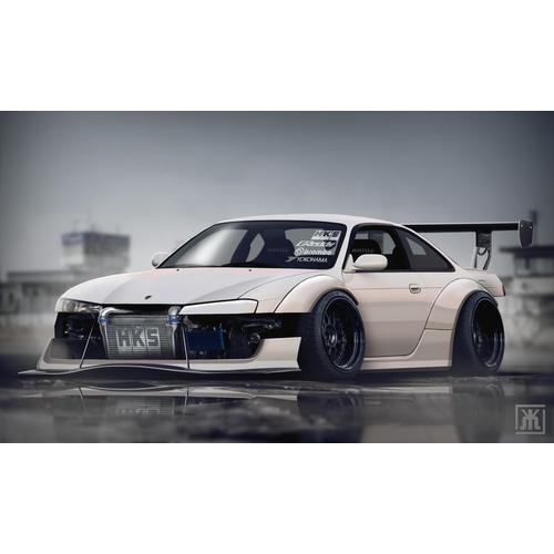 Jual SBX10 Instant Wide BodyKit Custom SILVIA S14 Rocket Bunny DIECAST ...