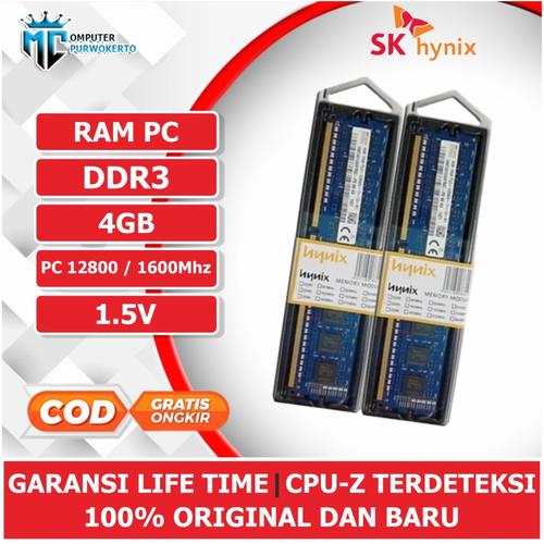 Promo Memory RAM Pc 4GB DDR3 Hynix PC10600 1333Mhz - D3 4GB 10600 SS ...
