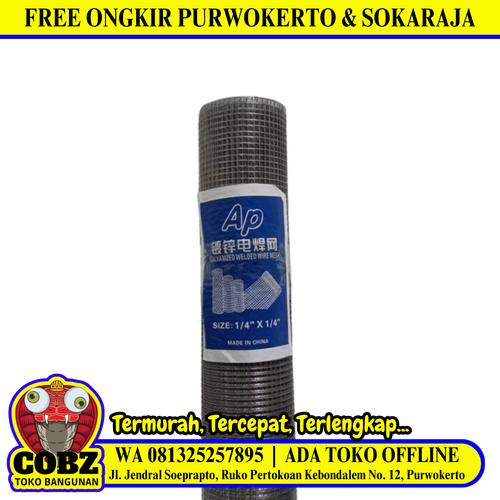 Jual 1/4INx1/4IN x 90CM x 10M/AP Kawat Ram Loket Ayakan Pasir Galvanis ...