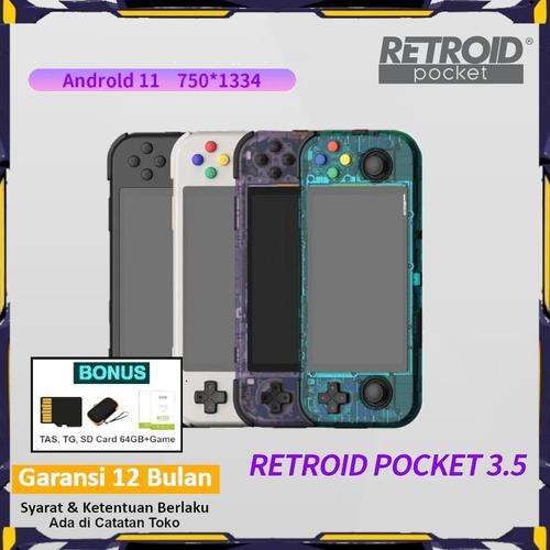 Promo Retroid Pocket 3+ Handheld Portable Retro Game Console Android ...