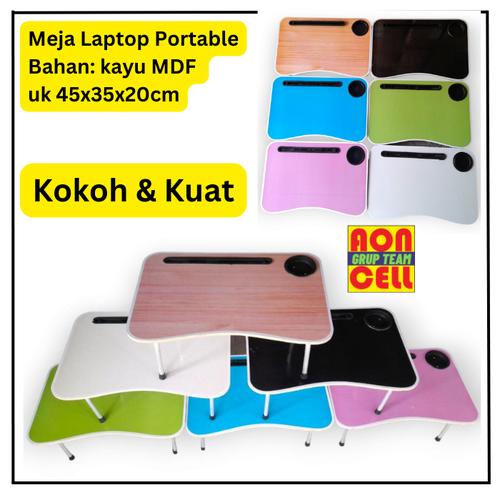 Jual Meja LAPTOP Portabel Portable Lipat POLOS Warna Meja Belajar ...