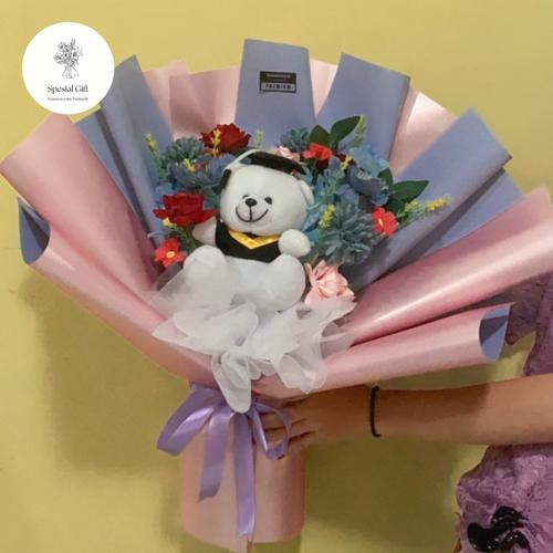 Jual Large Bucket bunga wisuda/bouquet artificial graduation - Kota ...