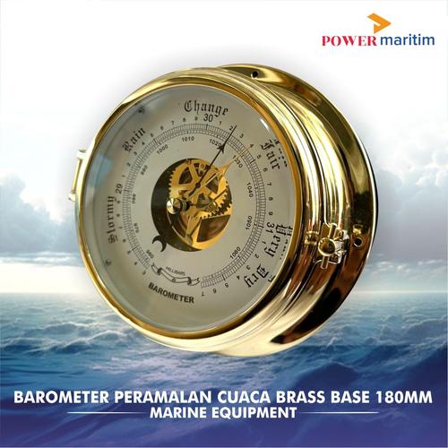 Jual Barometer Brass Thermometer Aneroid Alat Ukur Tekanan Udara Uk ...
