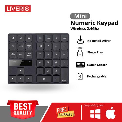 Promo Keypad Wireless Numeric Numpad Keyboard Angka Laptop High Quality ...