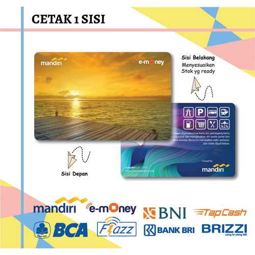 Jual KARTU EMONEY MANDIRI BCA BNI BRI Pantai - 1 SISI - MANDIRI EMONEY ...