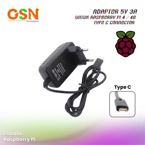 Jual Adaptor / Power Supply Raspberry PI 4 / 4B - USB C - 15W Adapter ...