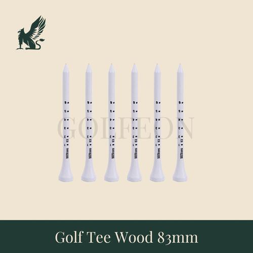 Promo Golf Tee Bola Bahan Kayu Wood Warna Putih dengan Garis/ Scale ...