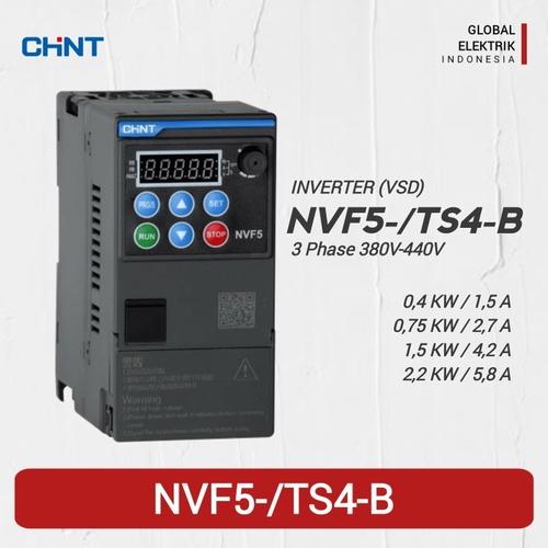 Jual Inverter VSD 1,5kW 4,2A 3 Phase 380-440V NVF5-1.5/TS4-B CHINT ...