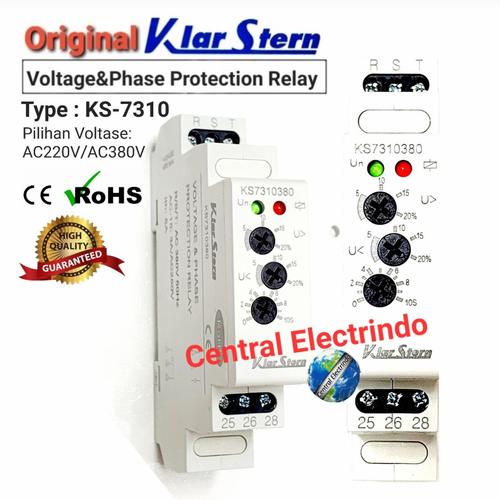 Jual Three Phase Voltage and Phase Protection Relay KS7310 AC 220V ...