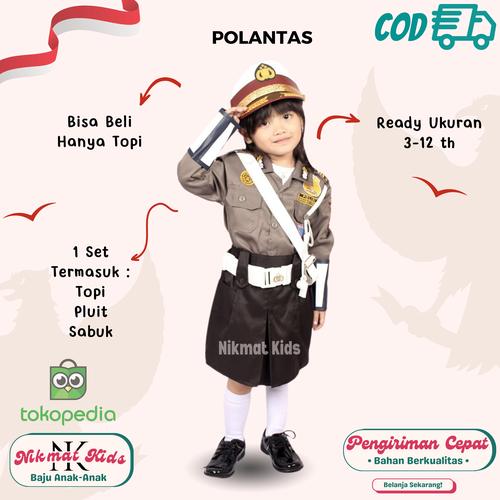 Jual Baju profesi polisi anak perempuan polisi lalu lintas setelan ...