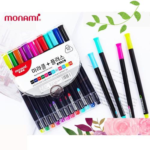 Jual Monami Non-Permanent Drawing Fine Liner | 12 Color Pen Pulen Warna ...