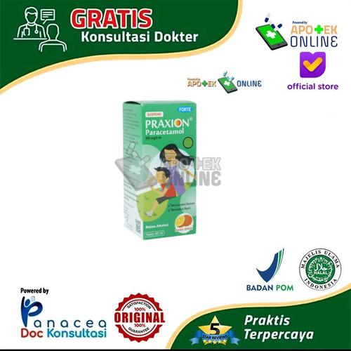 Jual PRAXION 250MG/5ML FORTE 60ML/PARACETAMOL/OBAT PENURUN DEMAM ANAK ...