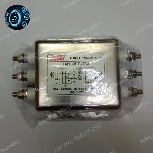 Jual EMI FILTER/NOISE FILTER 20A Three Phase /3 Phase TN180EB-20A RAYS ...