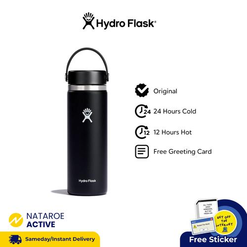Promo Hydro Flask Tumbler 20oz Wide Mouth Flex Cap - Black Cicil 0% 3x ...
