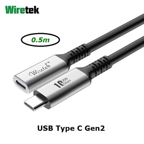 Jual USB Type C Extension Male to Female PD 100W 4K60Hz 10Gbps WIRETEK ...