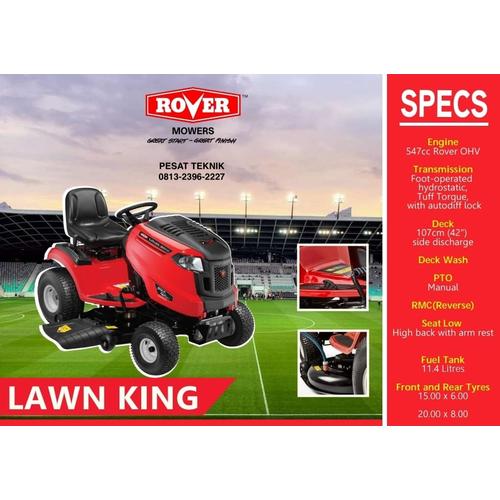 Jual Mesin Mobil Potong Rumput Rover Lawn King 547/42 Ride On Mower ...
