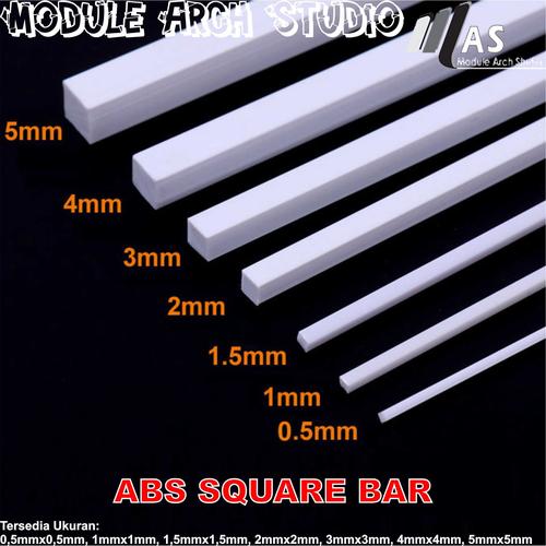 Jual ABS Square Bar - ABS Square Rod - Stick Plastik Padat - Maket ...