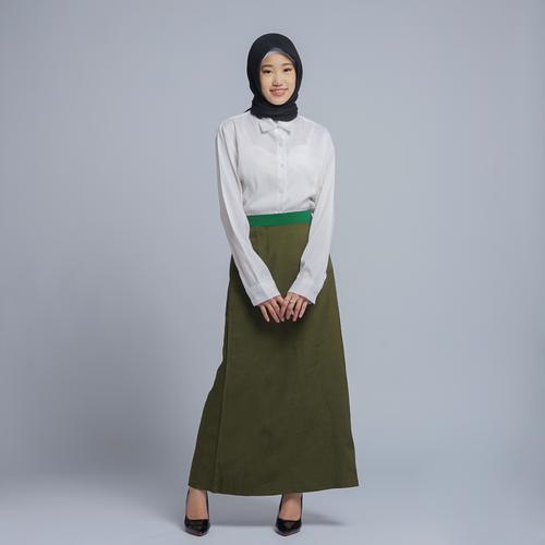 Jual rok kerja wanita model A full karet/rok model A pinggang full ...