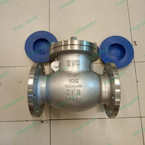 Jual swing check valve SS304 3/4" inch flange jis 10K stainless ss 304 ...