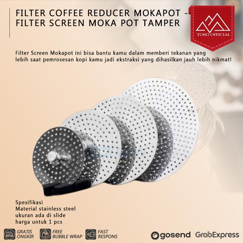 Jual Filter Coffee Reducer Mokapot Filter Screen Moka Pot Tamper 2-12 ...