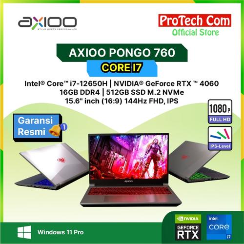 Promo AXIOO PONGO 760 Core i7 12650H 16GB 512GB 4060 Win 11 Cicil 0% 3x ...