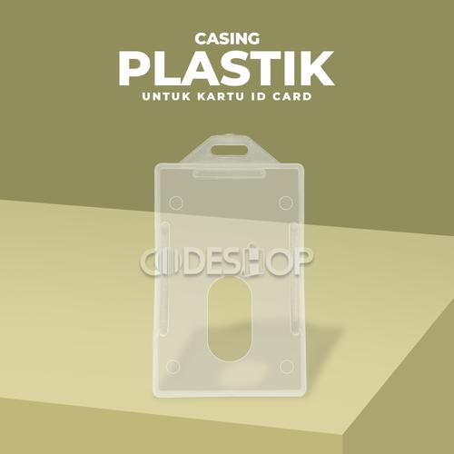 Jual Casing Plastik Kartu PVC ID Card Holder Case Frame Bening ...