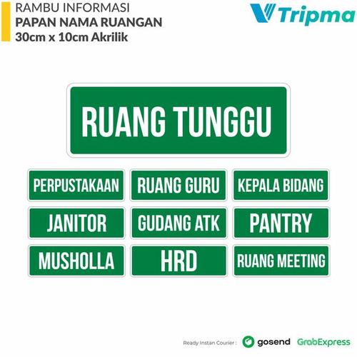 Jual Rambu / Sign Nama Ruang Area Kerja - 30cm x 10cm Acrylic / Akrilik ...