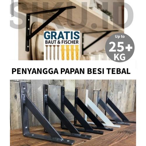 Jual RAK AMBALAN BESI SIKU PENYANGGA TEBAL 3 MM / RAK DINDING/KAYU ...