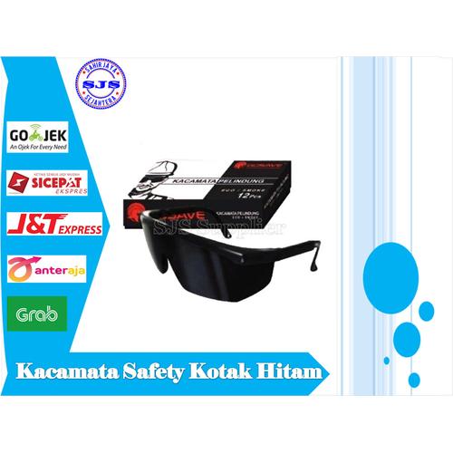 Jual Kacamata Safety Proyek Hitam Kacamata Gerinda Safety Glasses Hitam ...