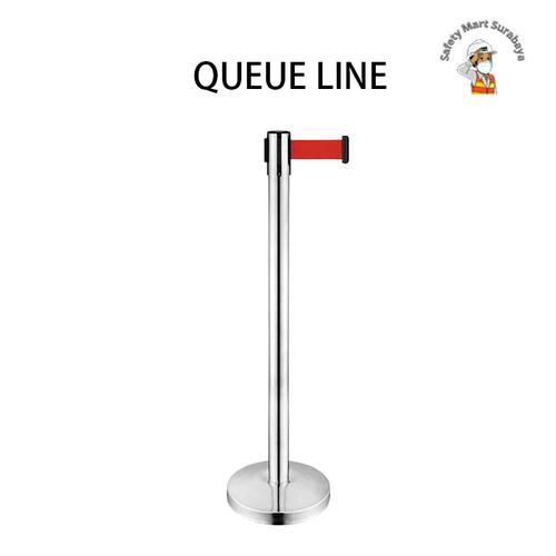 Jual Tiang Antrian / Queue Line Separator Stainless - Merah - Kota ...